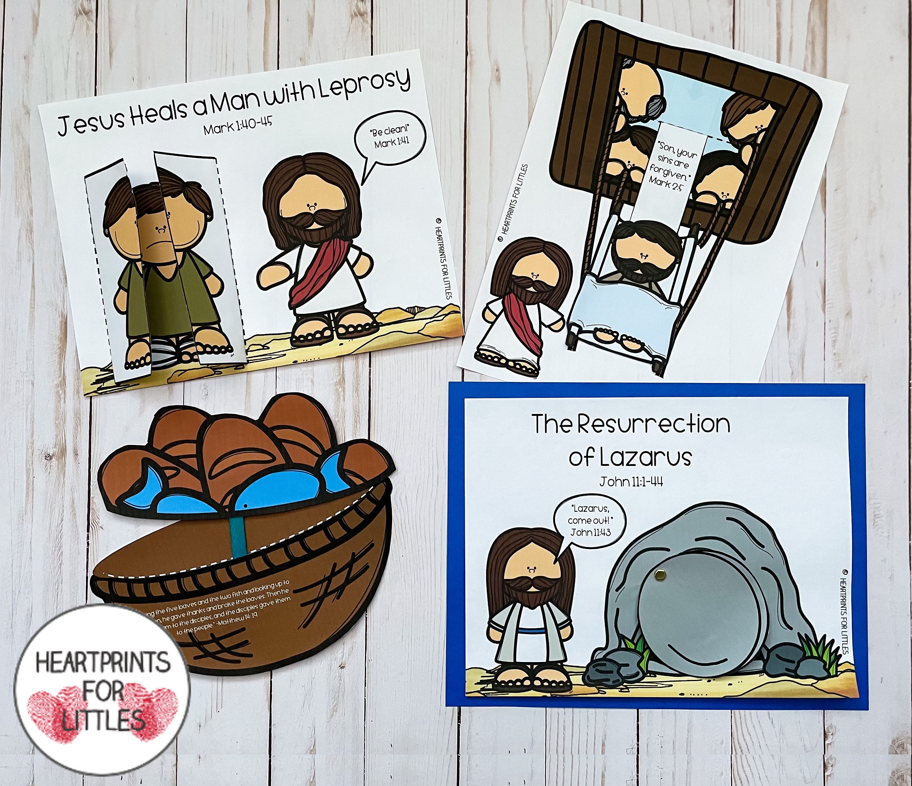 New Testament Bible Story Crafts-set 6 Miracles of Jesus - Etsy Australia