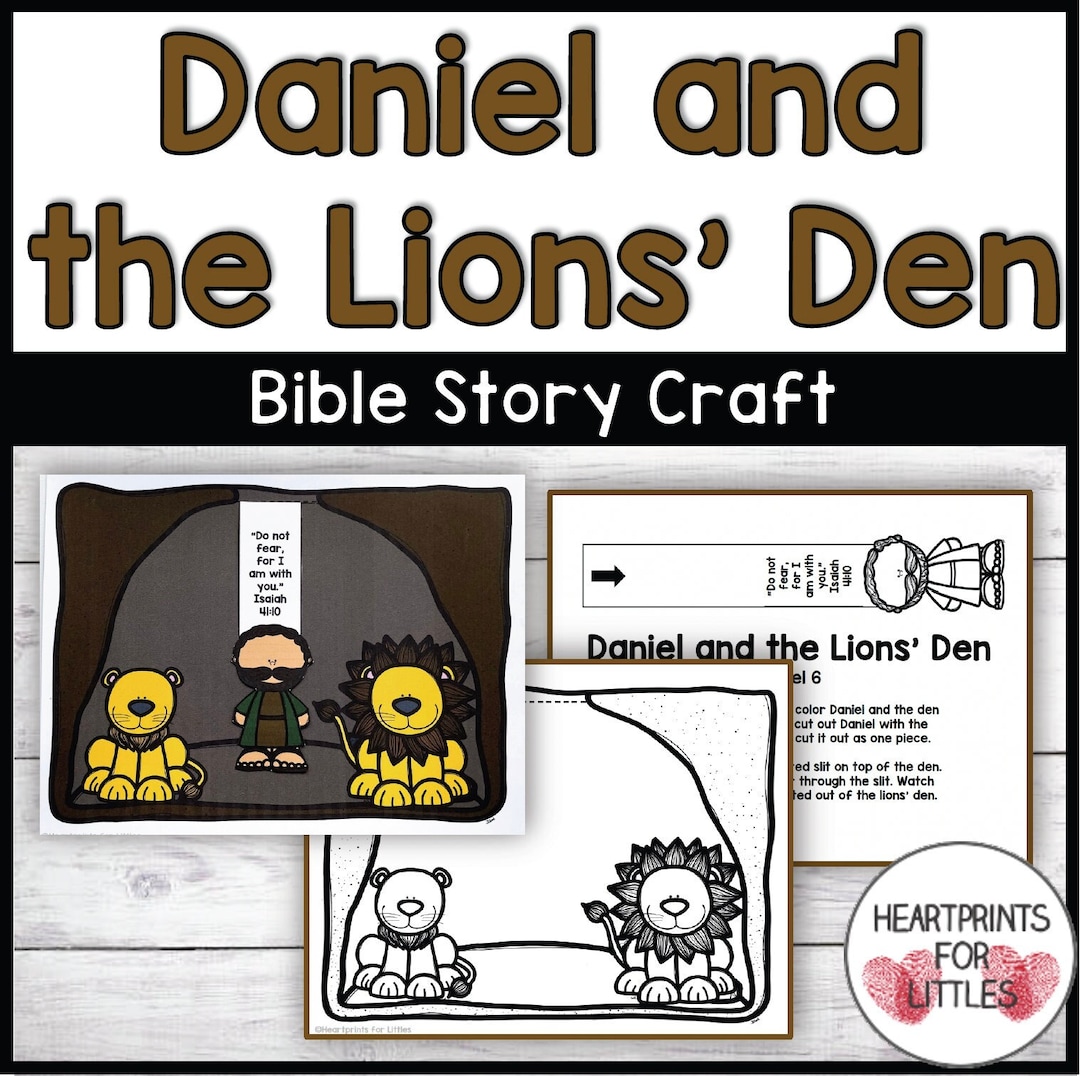 Daniel in the Lions' Den Bible Craft, Sunday School Activity and Craft ...