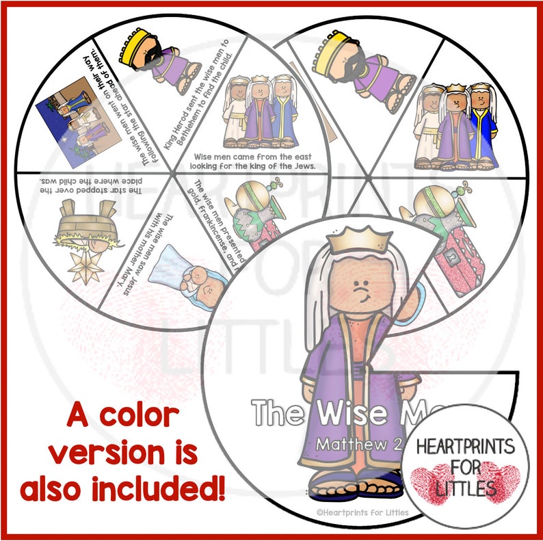 Wise Men Bible Story Wheel, Sunday School Craft (digital Download) - Etsy