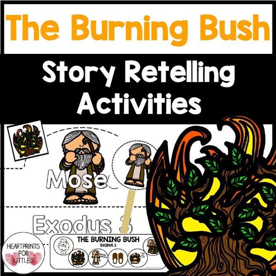 Moses and the Burning Bush Bible Story Retelling Activities - Etsy