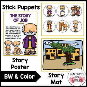 The Story of Job Retelling Activities for Kids, Homeschool Printable ...