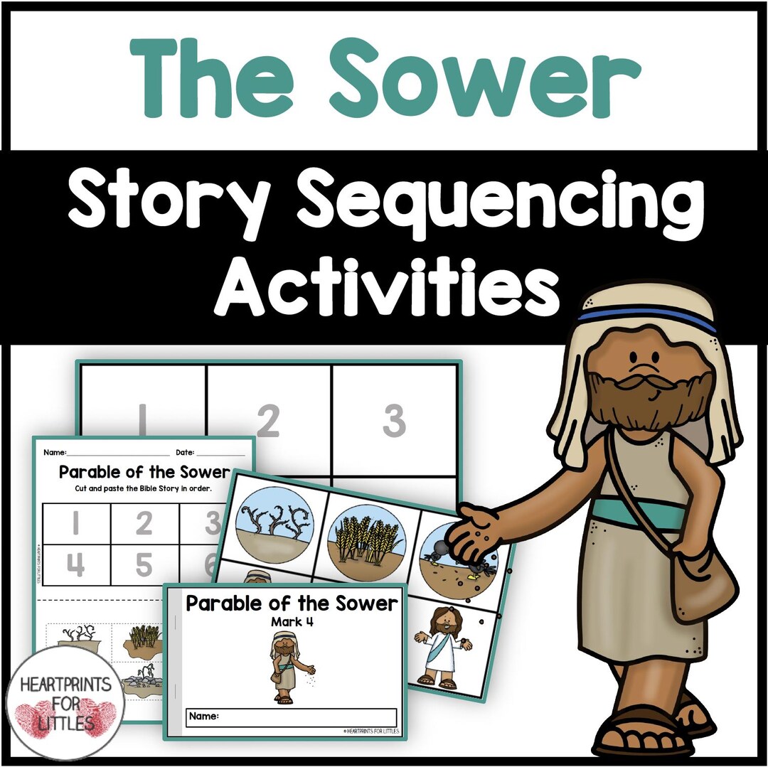 Parable of the Sower Bible Story Sequencing Activities (digital ...