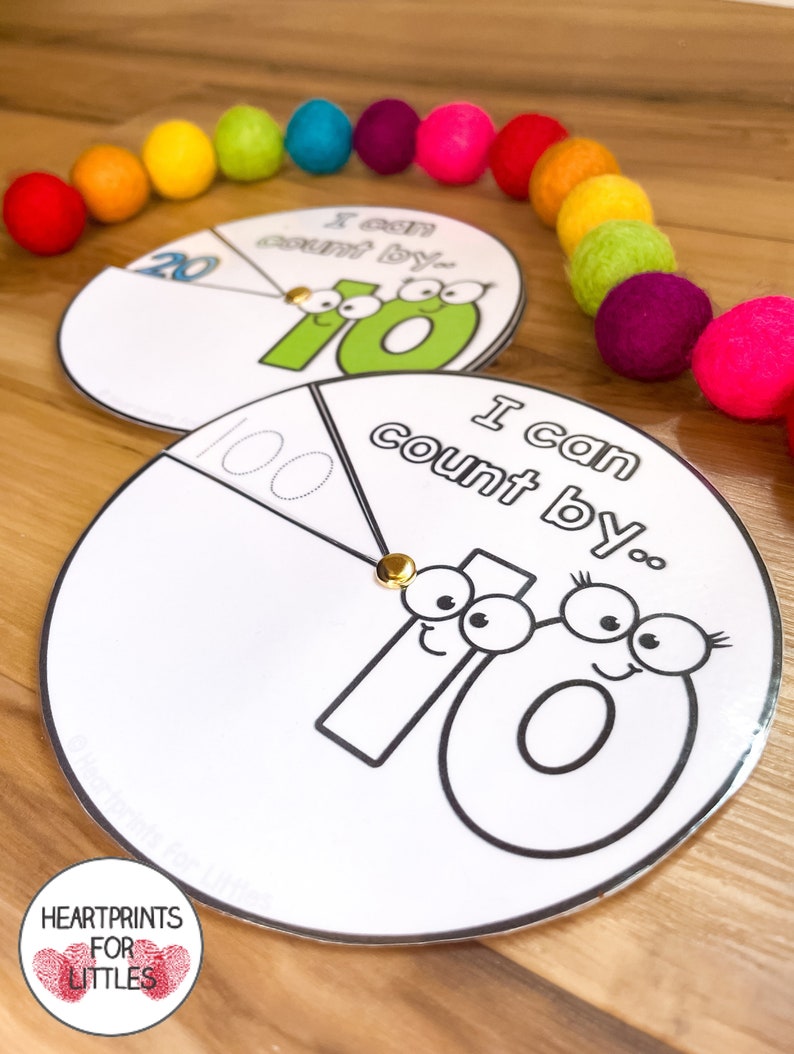 Skip Counting Number Wheels, Elementary Math Printable (digital ...