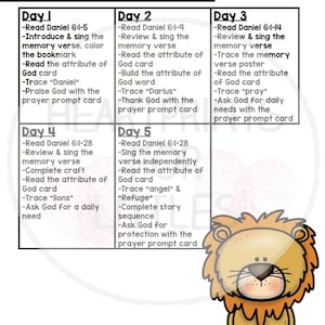 Daniel and the Lions' Den Bible Lesson, Homeschool & Sunday School ...