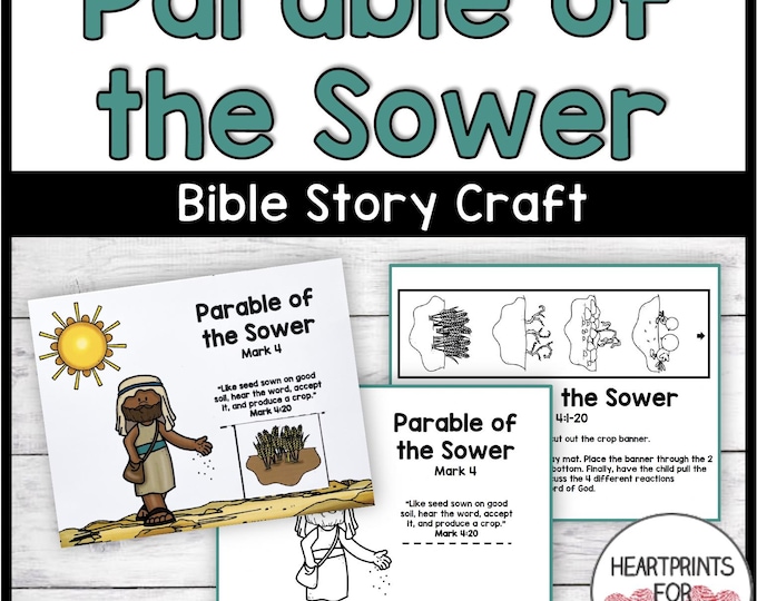 Parable of the Sower for Kids, Jesus Parables, Bible Story Activity ...