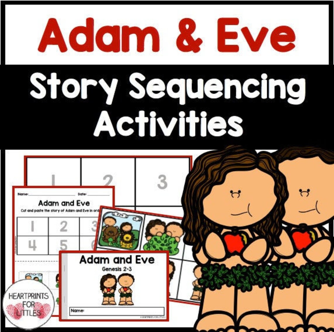 Adam and Eve Bible Story Sequencing Activities for Kids - Etsy