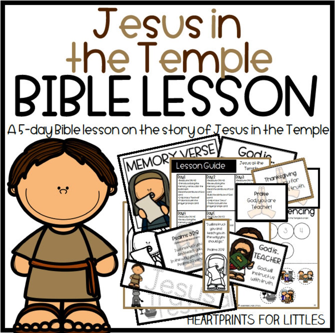 Jesus in the Temple Bible Story Bundle 5-day Bible Lesson | Etsy