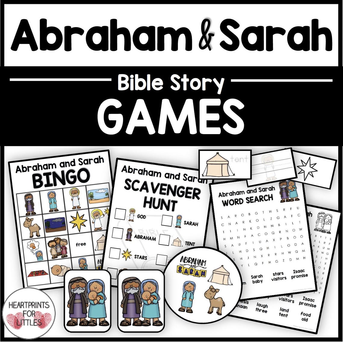 Abraham and Sarah Bible Story Games, Bingo, Memory Match, & More ...
