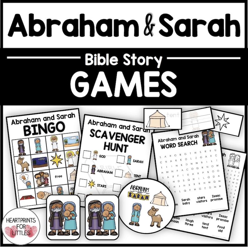 Abraham and Sarah Bible Story Games, Bingo, Memory Match, & More ...