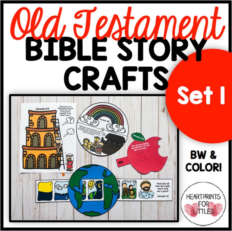 Old Testament Bible Story Crafts Bundle, 24 Crafts (digital Download ...