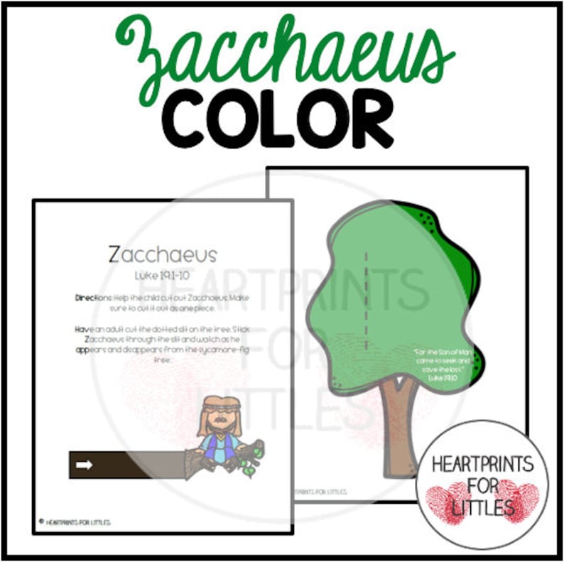 Zacchaeus Bible Craft for Kids Sunday School Craft | Etsy Canada