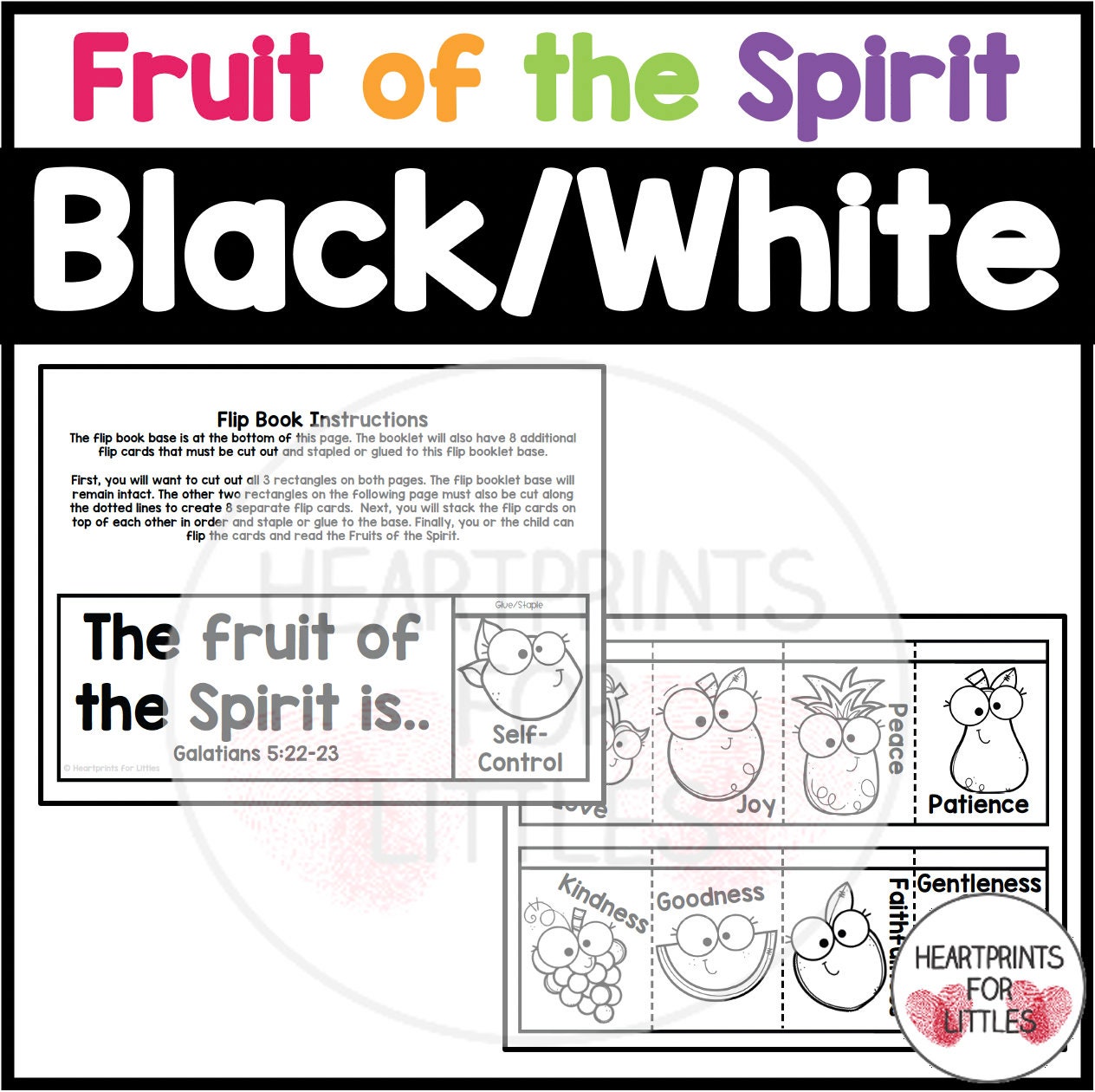 Fruit of the Spirit Flip Book, Sunday School Craft (digital Download ...