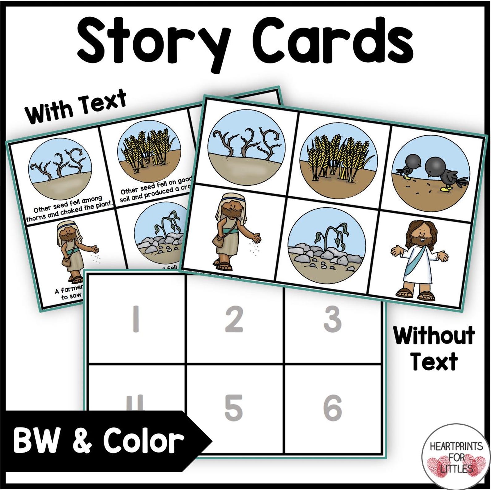 Parable of the Sower Bible Story Sequencing Activities (digital ...