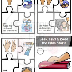 7 Days of Creation Task Cards, Bible Task Cards, Days of Creation ...