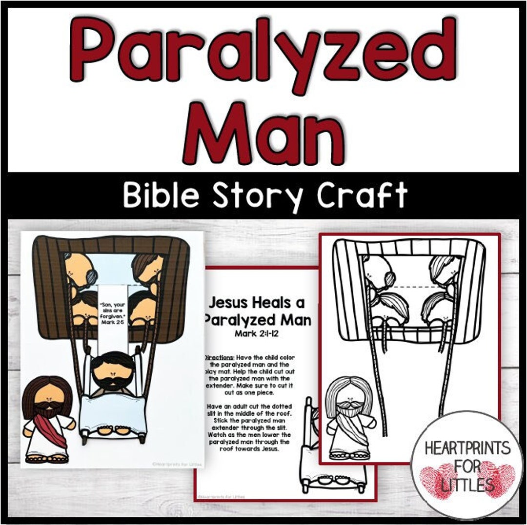 Jesus Heals a Paralyzed Man Bible Craft, Sunday School Activity and ...