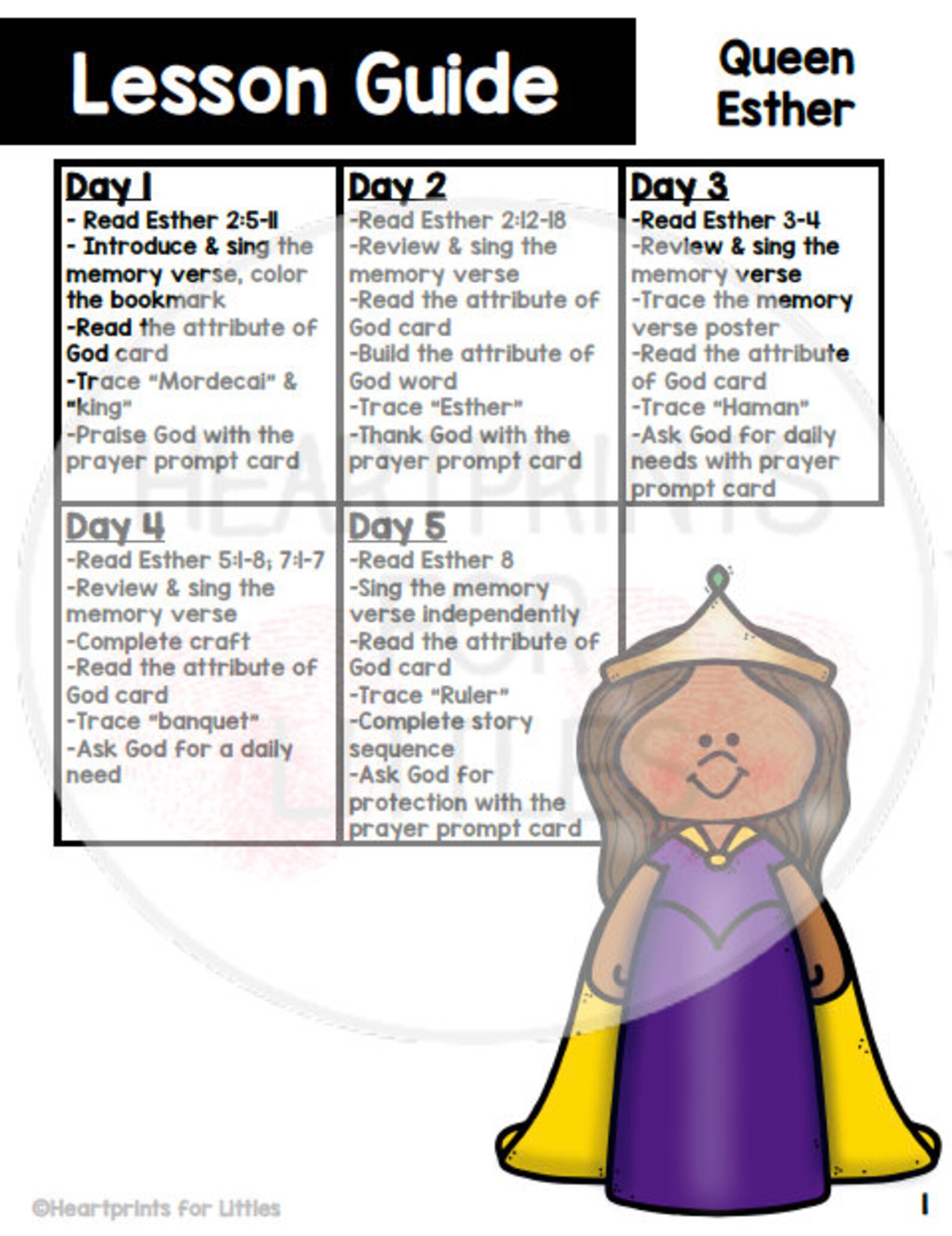 Queen Esther Bible Lesson, Homeschool & Sunday School Activities ...