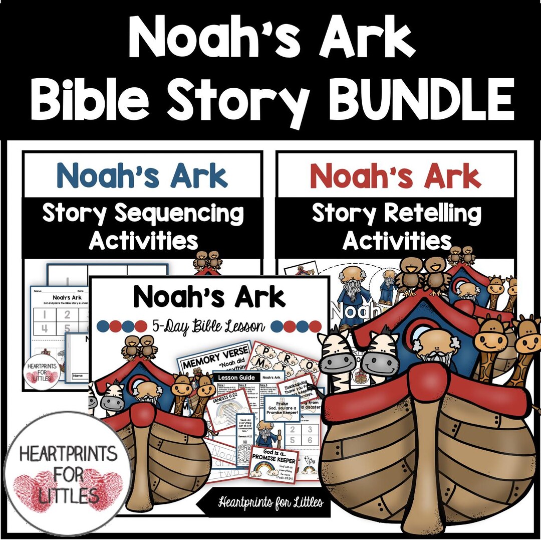 Noah's Ark Bible Story Bundle, 5-day Bible Lesson, Sequencing ...
