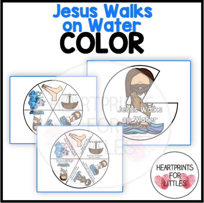 Jesus Walks on Water Bible Story Wheel Matthew 14 Bible - Etsy