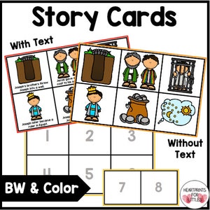 Joseph and His Brothers Bible Story Sequencing Activities for Kids ...