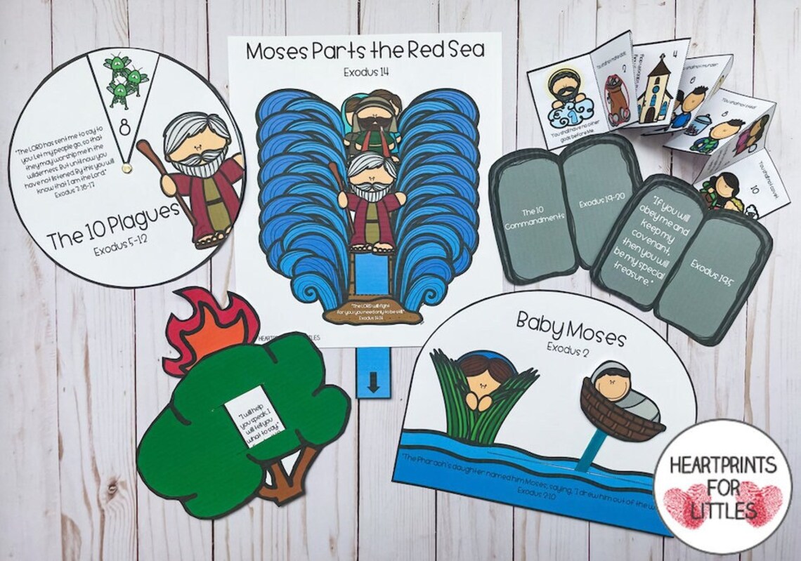 Old Testament Bible Story Crafts-set 3 moses Edition Bible - Etsy