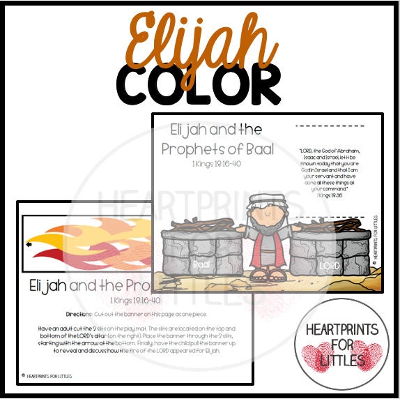 Elijah and the Prophets of Baal Bible Craft for Kids Sunday - Etsy