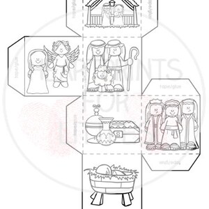 Nativity Story Cube, Bible Game, Sunday School Craft (digital Download ...