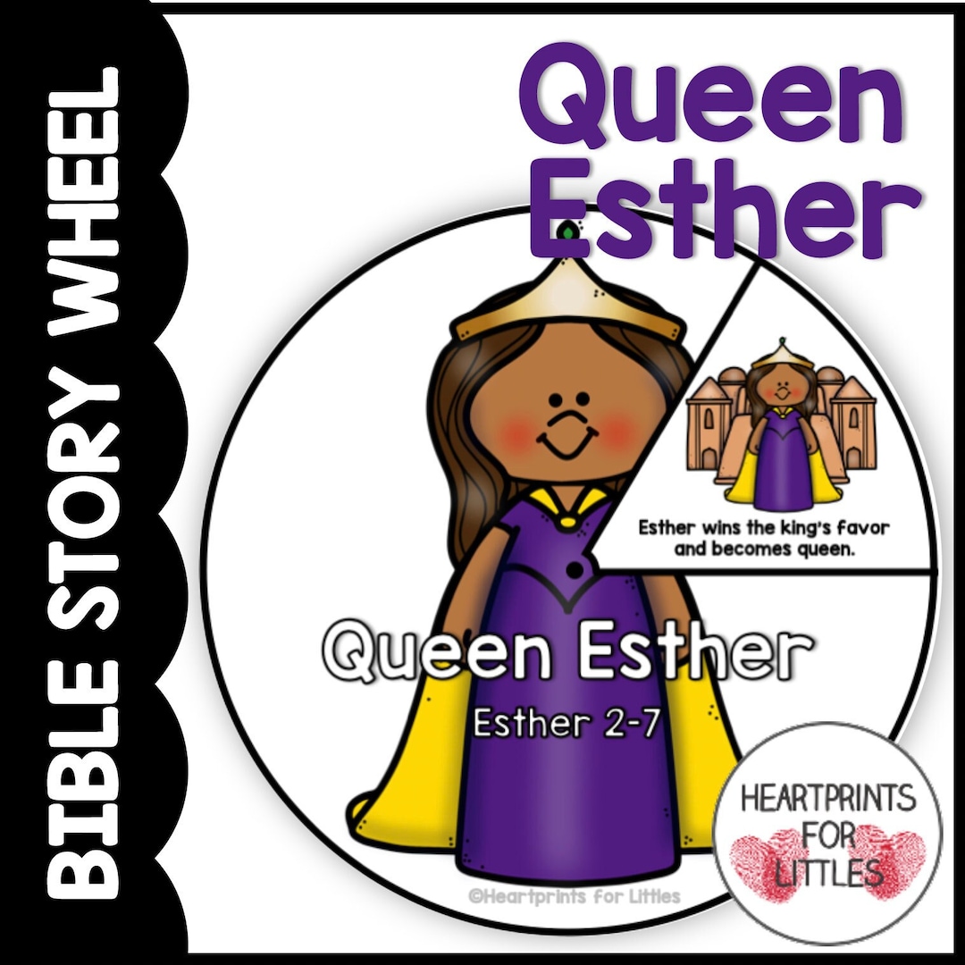 Queen Esther Bible Story Wheel, Sunday School Craft (digital Download ...