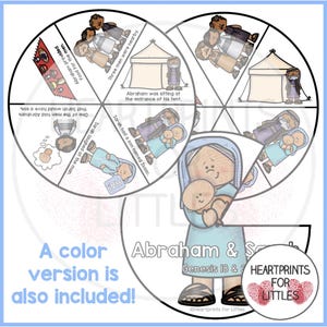 Abraham and Sarah Bible Story Wheel: Sunday School Craft (digital ...