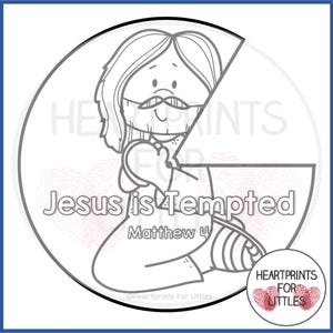 Jesus is Tempted in the Desert Bible Story Wheel, Matthew 4, Bible ...