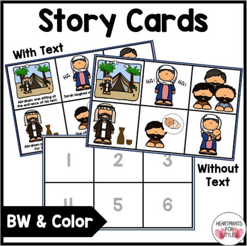 Abraham and Sarah Bible Story Sequencing Activities for Kids - Etsy