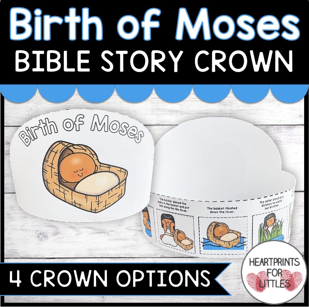 Birth of Moses Bible Story Crown, Bible Headband, Sunday School ...