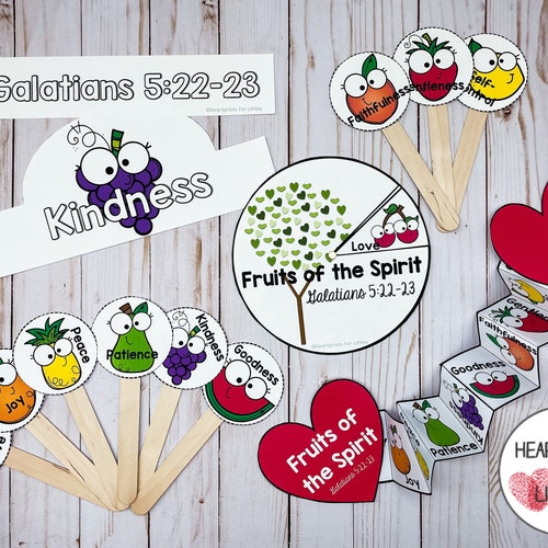 20 Fruit of the Spirit Printable Bookmarks galatians 5:22-23 - Etsy