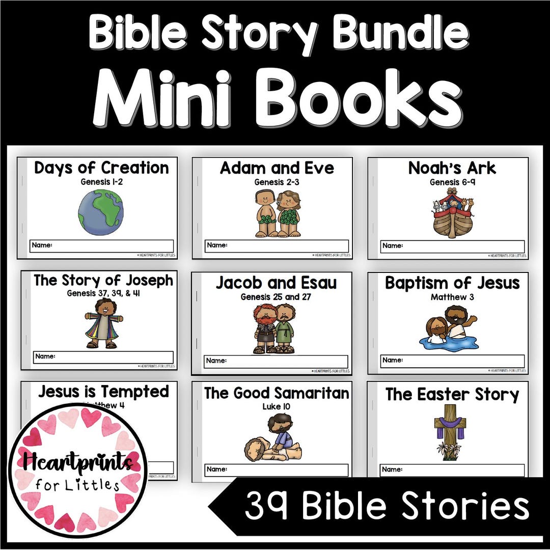 Bible Story Mini Books Bundle, 39 Emergent Readers (digital Download ...