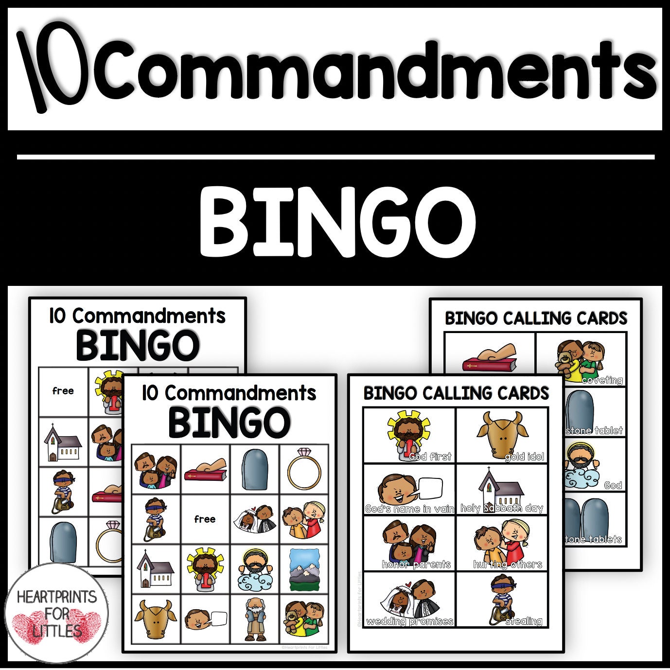 10 Commandments Bible Games, Bingo, Scavenger Hunt, & More (digital ...