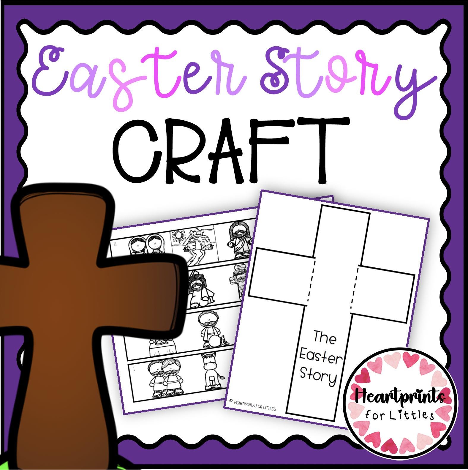 Easter Story Cross Craft for Kids | Pull‑tab Bible Activity (digital ...