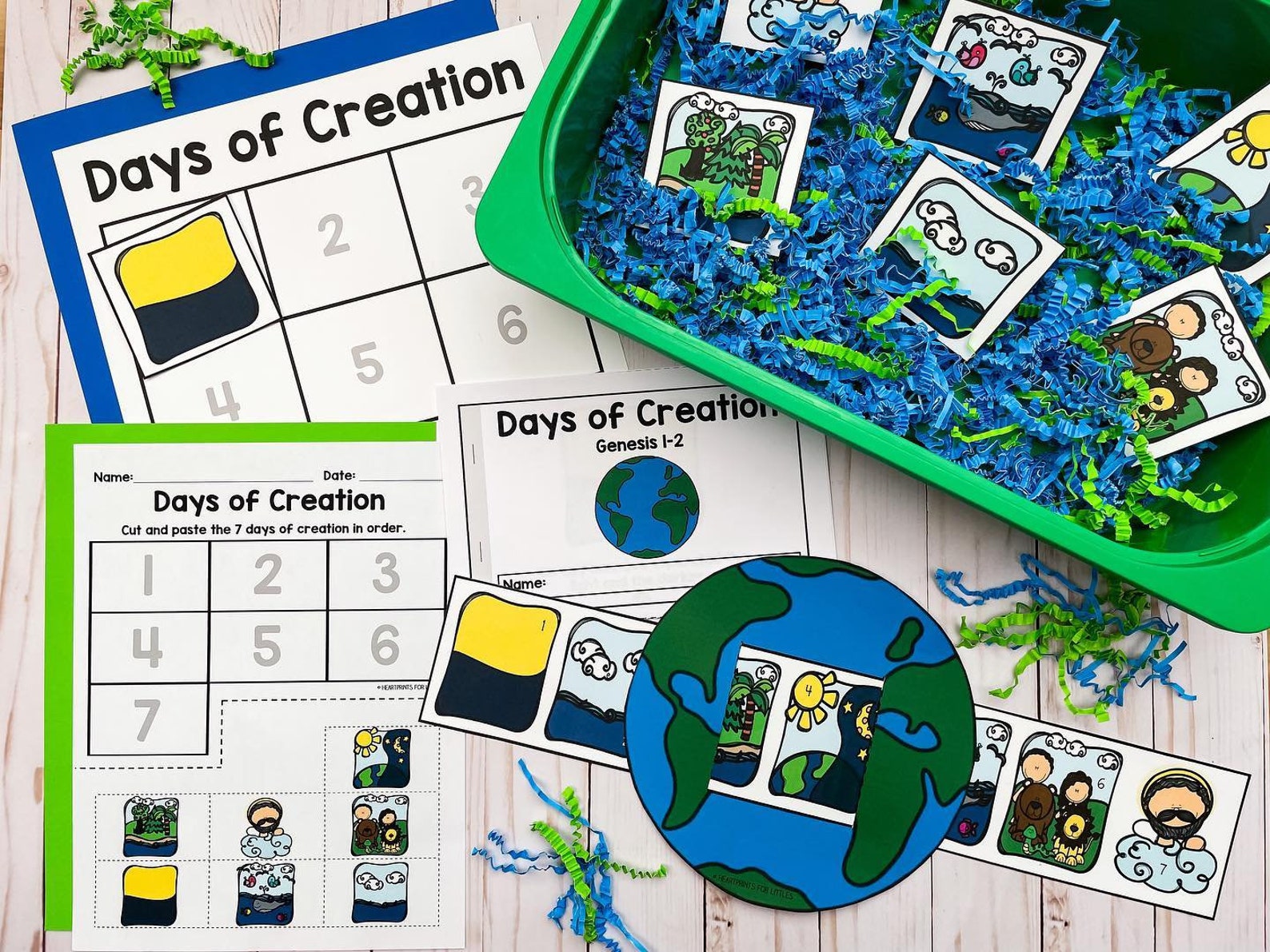 Days of Creation Bible Story Sequencing Activities for Kids - Etsy Canada