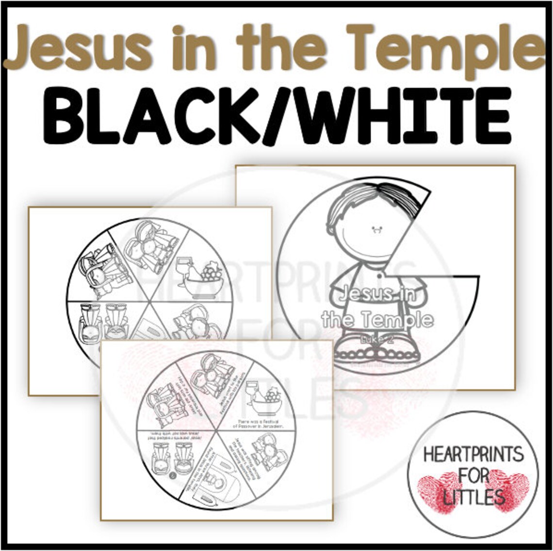Jesus in the Temple Bible Story Wheel Luke 2 Bible Story - Etsy