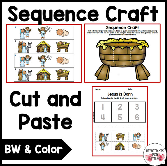 Birth of Jesus Bible Story Sequencing Activities for Kids the - Etsy