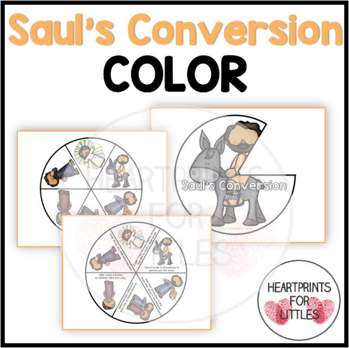 Saul's Conversion Bible Story Wheel Acts 9 Saul to Paul - Etsy