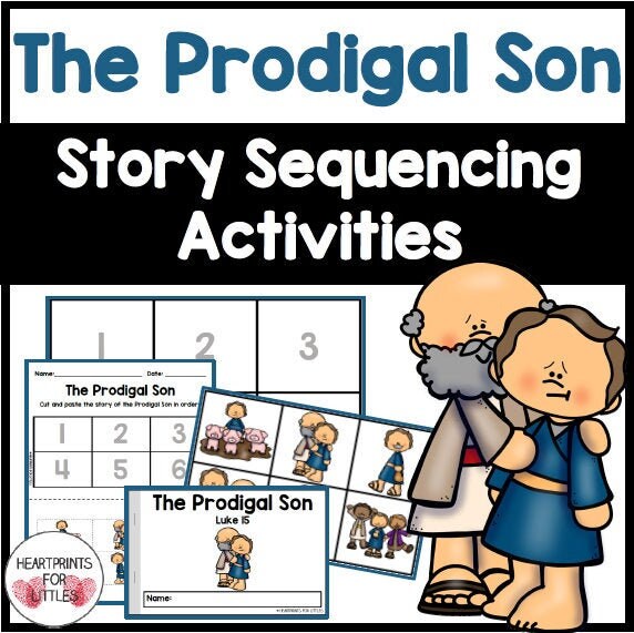 The Prodigal Son Bible Story Sequencing Activities for Kids - Etsy