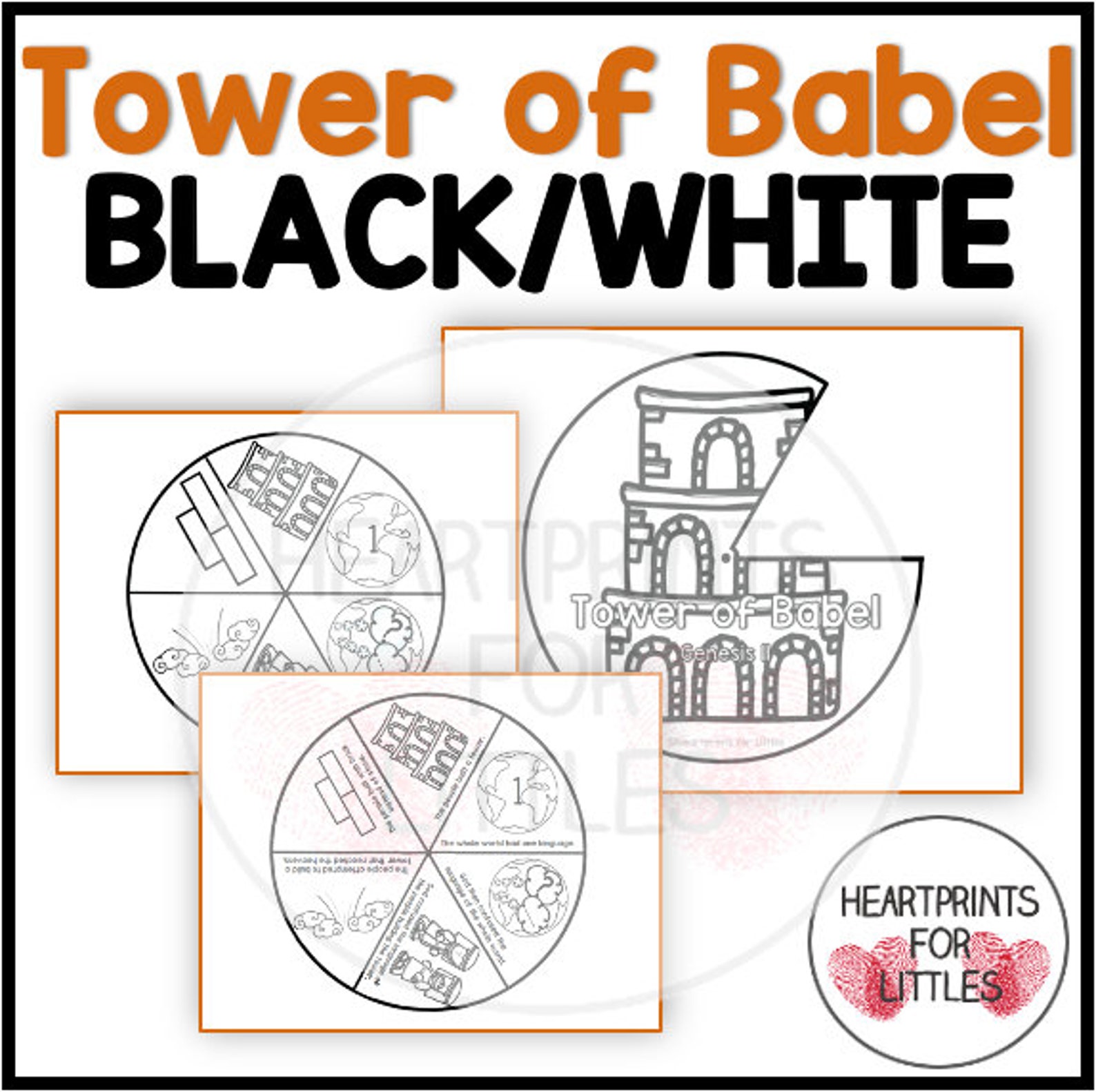 Tower of Babel Bible Story Wheel, Genesis 11, Bible Story Craft, Sunday ...