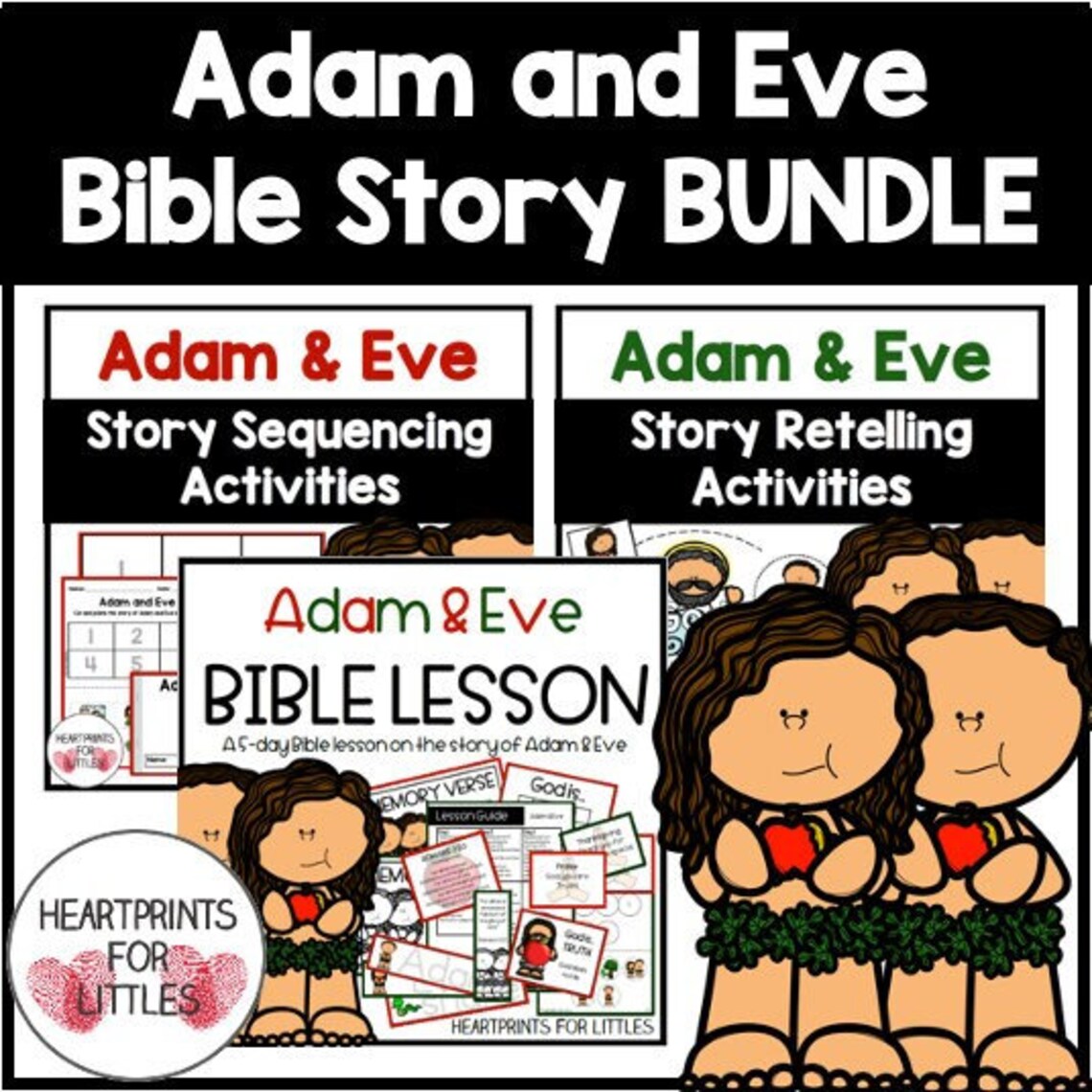 Adam and Eve Bible Story Bundle 5-day Bible Lesson - Etsy