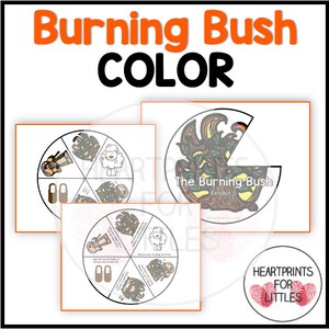 Moses and the Burning Bush Bible Story Wheel Bible Story - Etsy