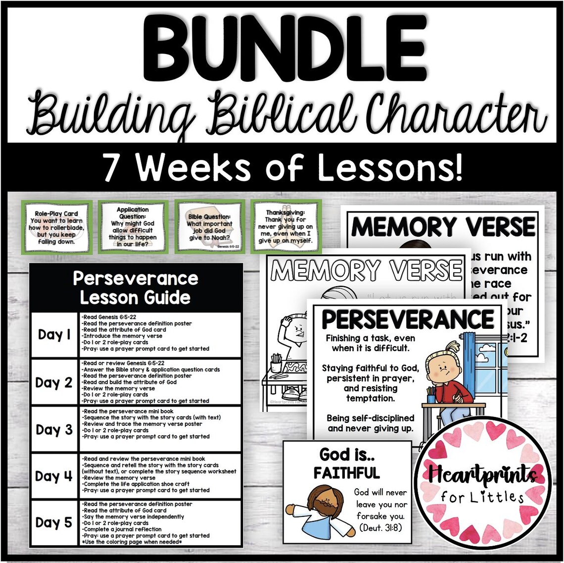 Building Biblical Character Lessons Bundle: Homeschool, Christian, and ...