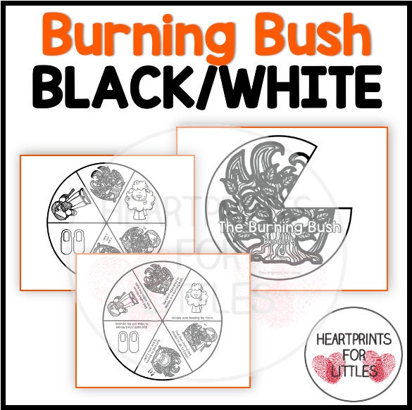 Moses and the Burning Bush Bible Story Wheel Bible Story - Etsy