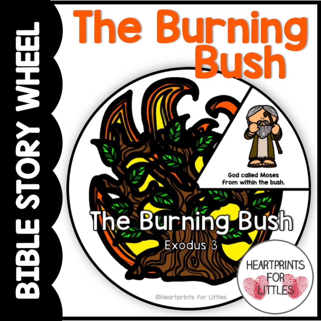 Moses and the Burning Bush Bible Story Wheel, Bible Craft, Sunday ...