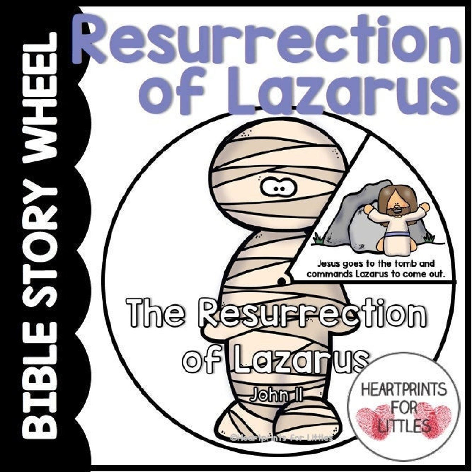 The Resurrection of Lazarus Bible Story Wheel, Bible Story Craft ...