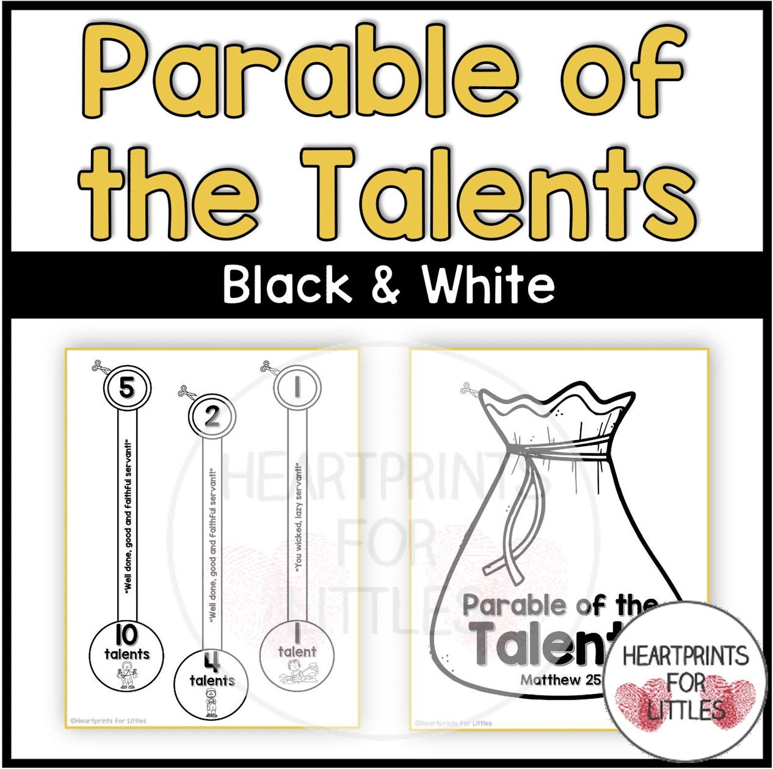 Parable of the Talents Bible Craft, Sunday School Activity and Craft ...