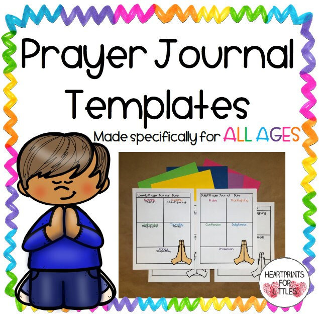 Prayer Journal Templates for All Ages Sunday School - Etsy
