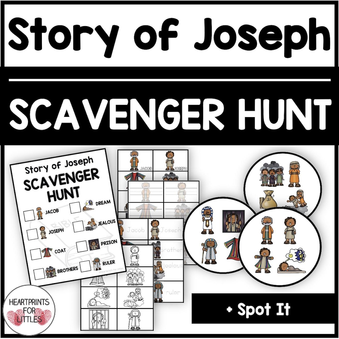 Story of Joseph Bible Games, Bingo, Scavenger Hunt, & More (digital ...